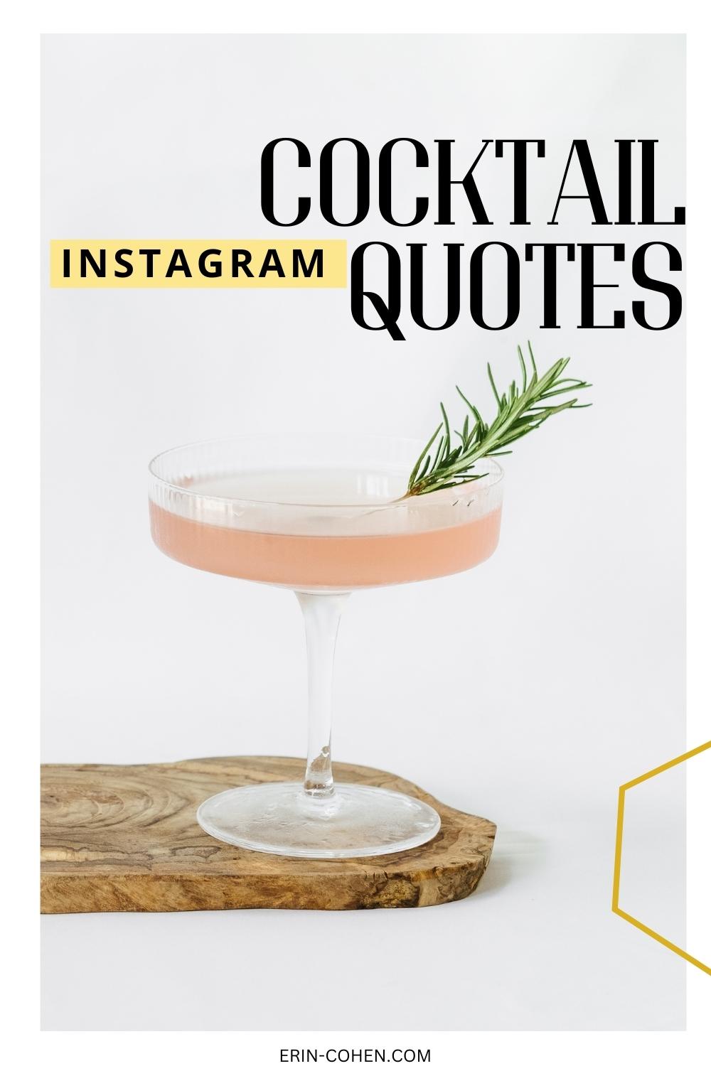 169 Boozy Cocktail Captions For Instagram - Erin Cohen